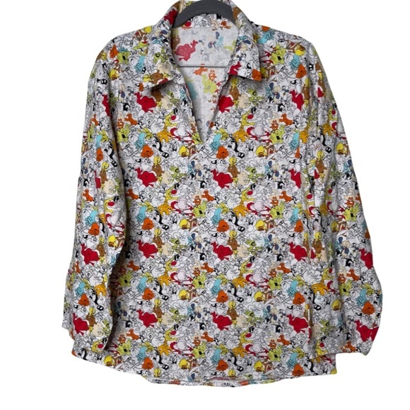 Tops | New Handmade Looney Tunes Characters Print Long Sleeve Shirt ...